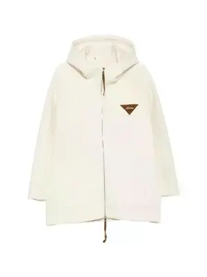 AVA ADORE Logo-patch Hooded Jacket - Neutrals
