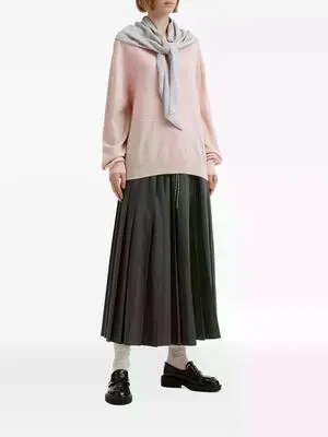 TOUT A COUP Scarf-detail Crew-neck Sweater