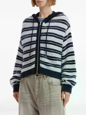 TOUT A COUP Zip-up Hooded Cardigan