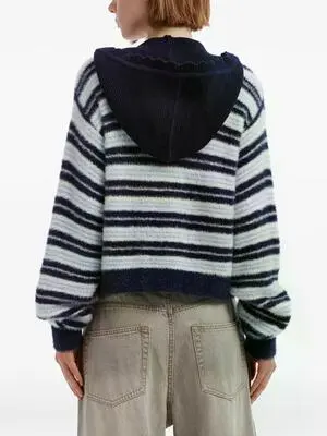 TOUT A COUP Zip-up Hooded Cardigan