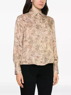 ZANETTI Abstract-print Long-sleeve Shirt