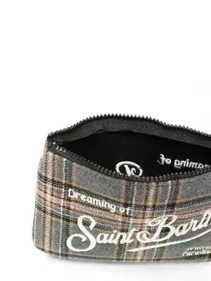 MC2 SAINT BARTH Aline Check-pattern Clutch Bag - Grey