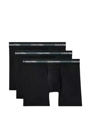 Calvin Klein Logo-waistband Boxers - Black