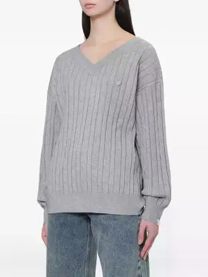 AAPE BY *A BATHING APE Cable-knit V-neck Sweater