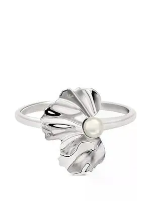 Emporio Armani Pearl Bangle Bracelet - Silver