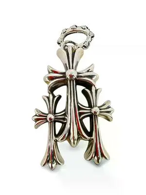 Chrome Hearts Triple Cross Pendant - Silver