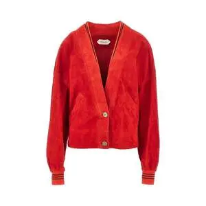 Versace Suede Leather Cardigan