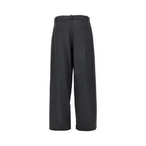 Khaite August' Pleated Flannel Pants