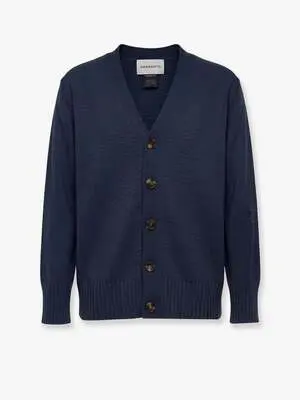 AMARANTO Wool And Cashmere Blend Cardigan - Blue
