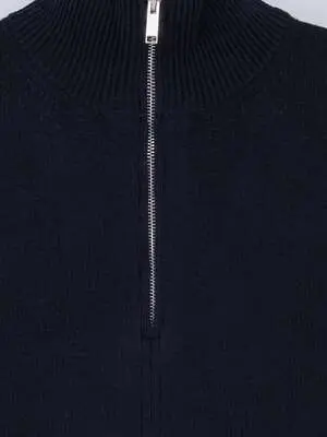 Alpha Studio Wool And Cashmere Halfzip Cardigan