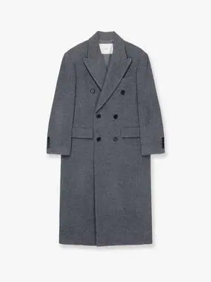 DUNST Wool And Cashmere Blend Doublebreasted Coat - Grey
