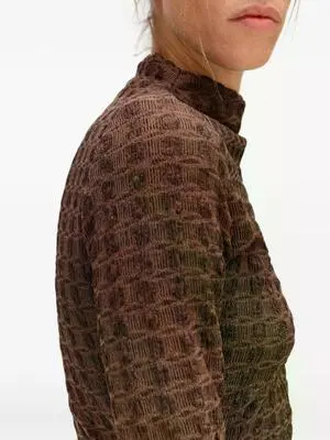 Bimba Y Lola Chocolate Textured Ruched Dress