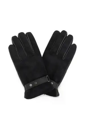 Barbour Nelson Leather Gloves - Black