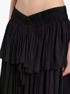 Christopher Esber Tiered Ruffled Maxi Skirt - Black