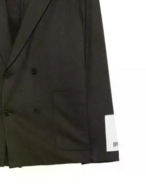 DRYKORN Domaro Double-breasted Logo-patch Blazer