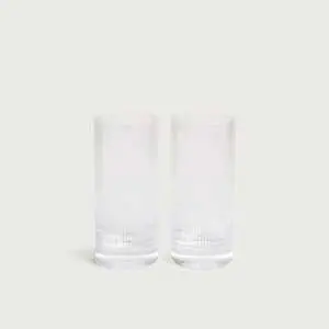FERM LIVING Ripple Highball Glasses Set Of 2 - Clear