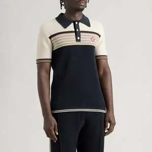 Casablanca Cafe Stripe Polo Shirt - Multi