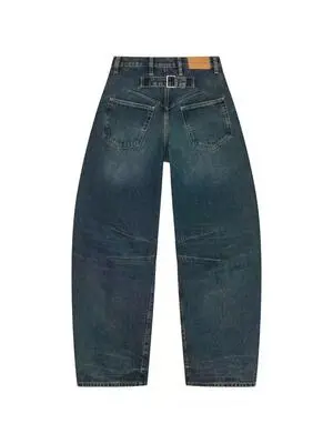 Samsøe Samsøe Saharpo Curved-seam Buckle-detail Jeans