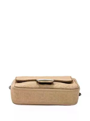 Fendi Midi Baguette Ff Canvas Cross Body Bag