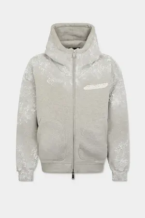 Dsquared2 Frosted Zipped Melange Hoodie