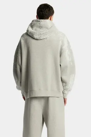 Dsquared2 Frosted Zipped Melange Hoodie
