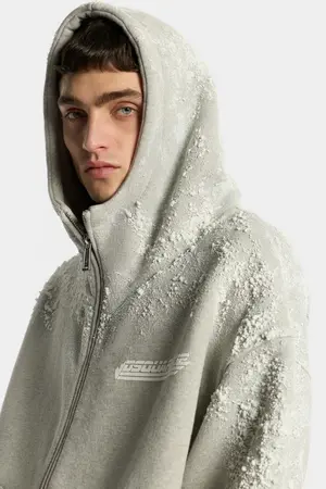 Dsquared2 Frosted Zipped Melange Hoodie