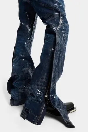 Dsquared2 Dark Iced Paillettes Ski Jeans