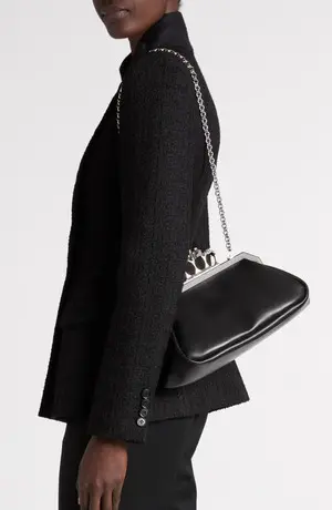 Alexander McQueen Knuckle Soft Leather Clutch