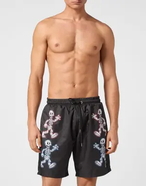 Philipp Plein Swim Boxer Skeleton - Black