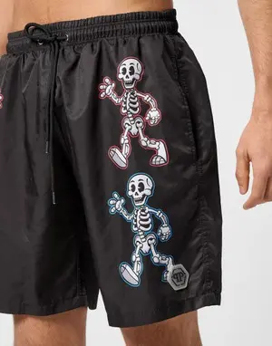 Philipp Plein Swim Boxer Skeleton - Black