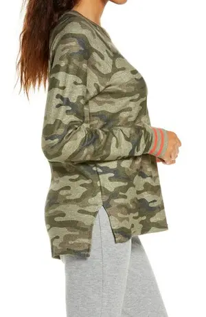 PJ Salvage Camo Raglan Sleeve Lounge Top