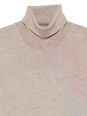 FILERIA Roll-neck Wool Sweater - Neutrals