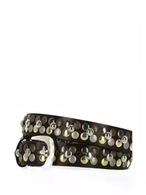 Orciani Stud-embellished Leather Belt