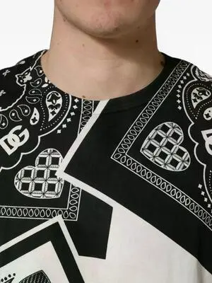 Dolce & Gabbana Bandana-print Cotton T-shirt