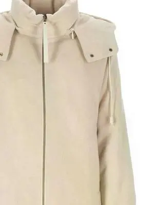 Moncler Vivante Hooded Wool & Cashmere Short Down Jacket
