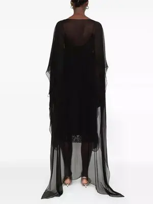 N°21 Sheer Cape-overlay Dress