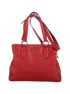 Miu Miu Logo-plaque Tote Bag - Red
