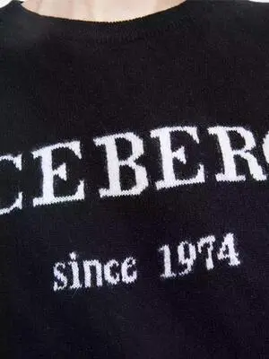 Iceberg Logo-intarsia Crew-neck Sweater