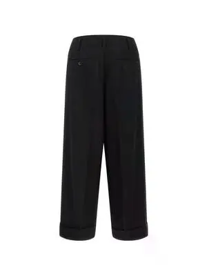 Comme Des Garçons Cropped Wide-leg Trousers