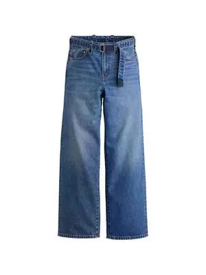 Sacai X Levi's Belted Wide-leg Jeans - Blue