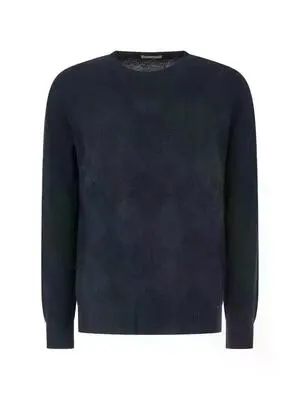 BALLANTYNE Argyle-knit Wool Sweater - Blue