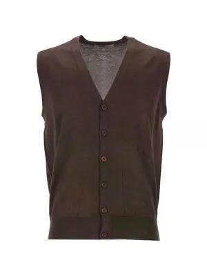 Corneliani V-neck Button-up Gilet - Brown