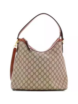 Gucci Linea A Gg Coated Canvas Hobo Bag