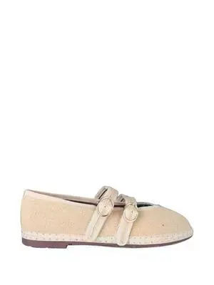 FLABELUS Claire Buckle-fastening Mary Jane Ballet Flats - Neutrals
