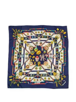 Hermès Petite Main Silk Scarf Blue