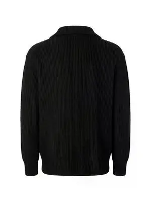 SELECTED Ribbed-knit Half-zip Sweater