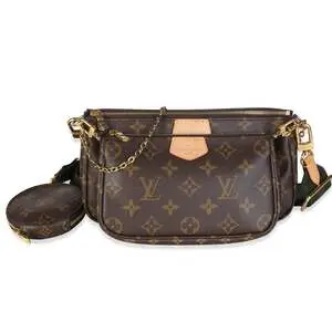 LOUIS VUITTON Khaki Monogram Canvas Multi Pochette Accessoires - Brown