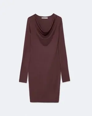 ALLSAINTS Lilla Cowl-neck Bodycon Midi Dress - Red