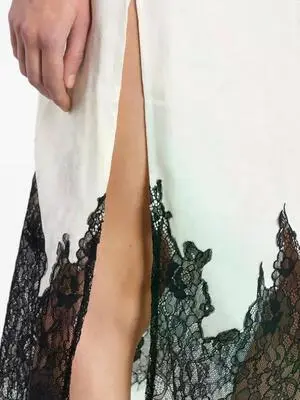 SIEDRES Nell Lace-trim Side-slit Midi Skirt