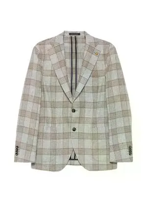 LATORRE Check-pattern Single-breasted Blazer - Grey